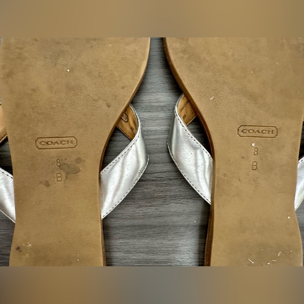 Coach Sara Patent Leather Sandal Flip Flops - Gem